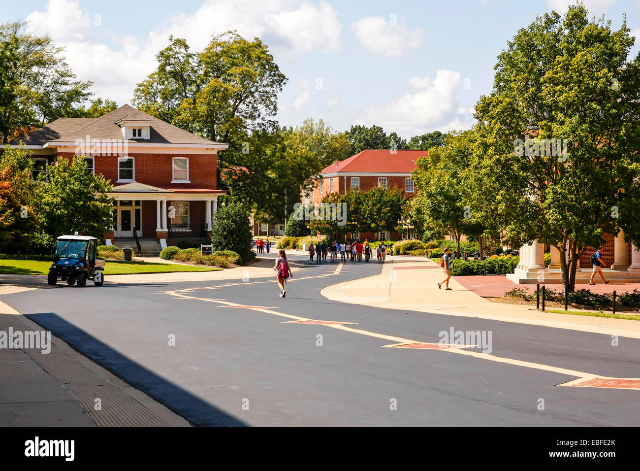 View of the buildings around the University Circle on the campus of ...