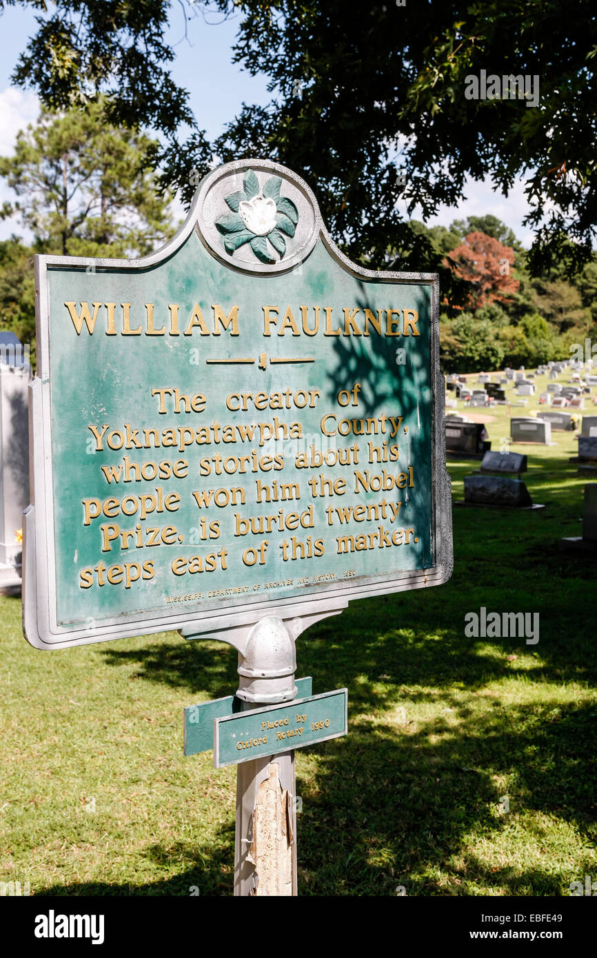 Historic Plaque for William Faulkner's final resting place in Oxford ...