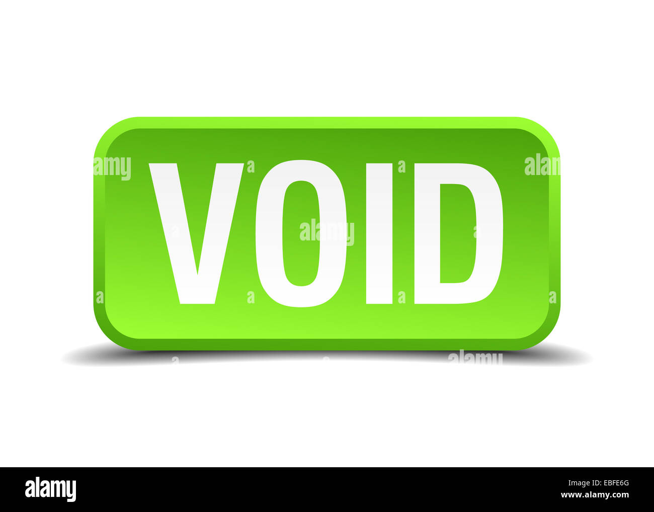 Void green 3d realistic square isolated button Stock Photo - Alamy