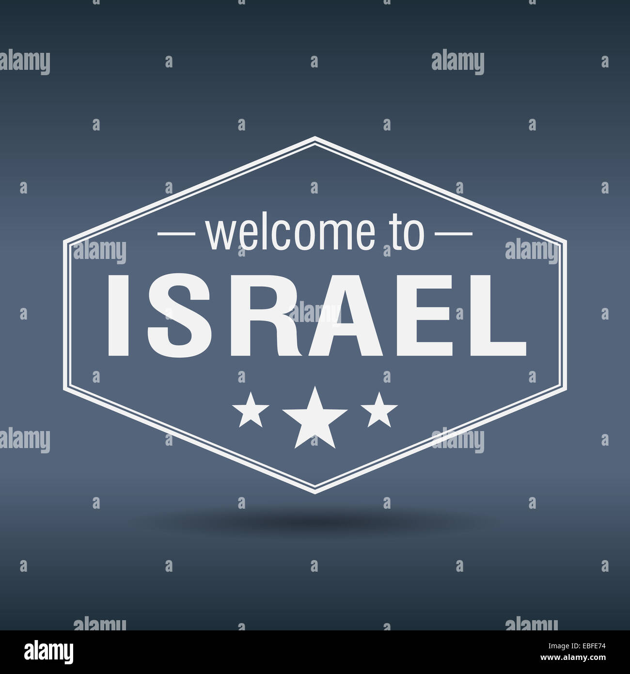 Welcome israel blue stamp hi-res stock photography and images - Alamy