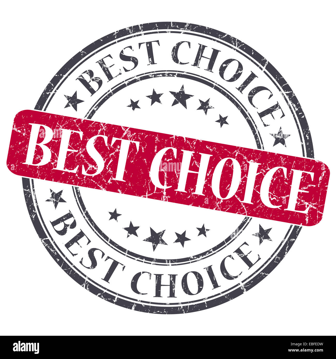 Best choice red round grungy stamp isolated on white background Stock ...