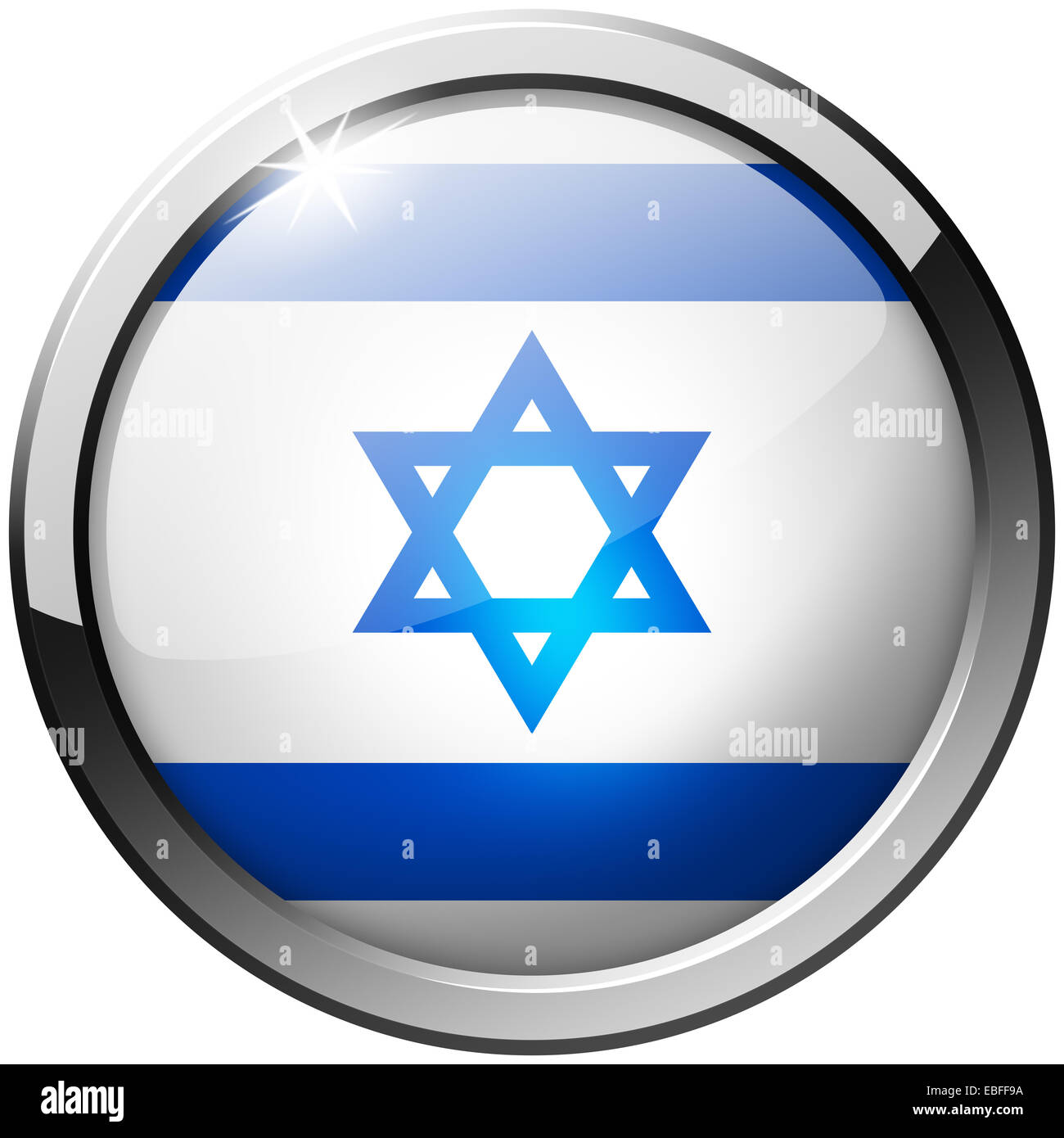 Israel Round Metal Glass Button Stock Photo - Alamy