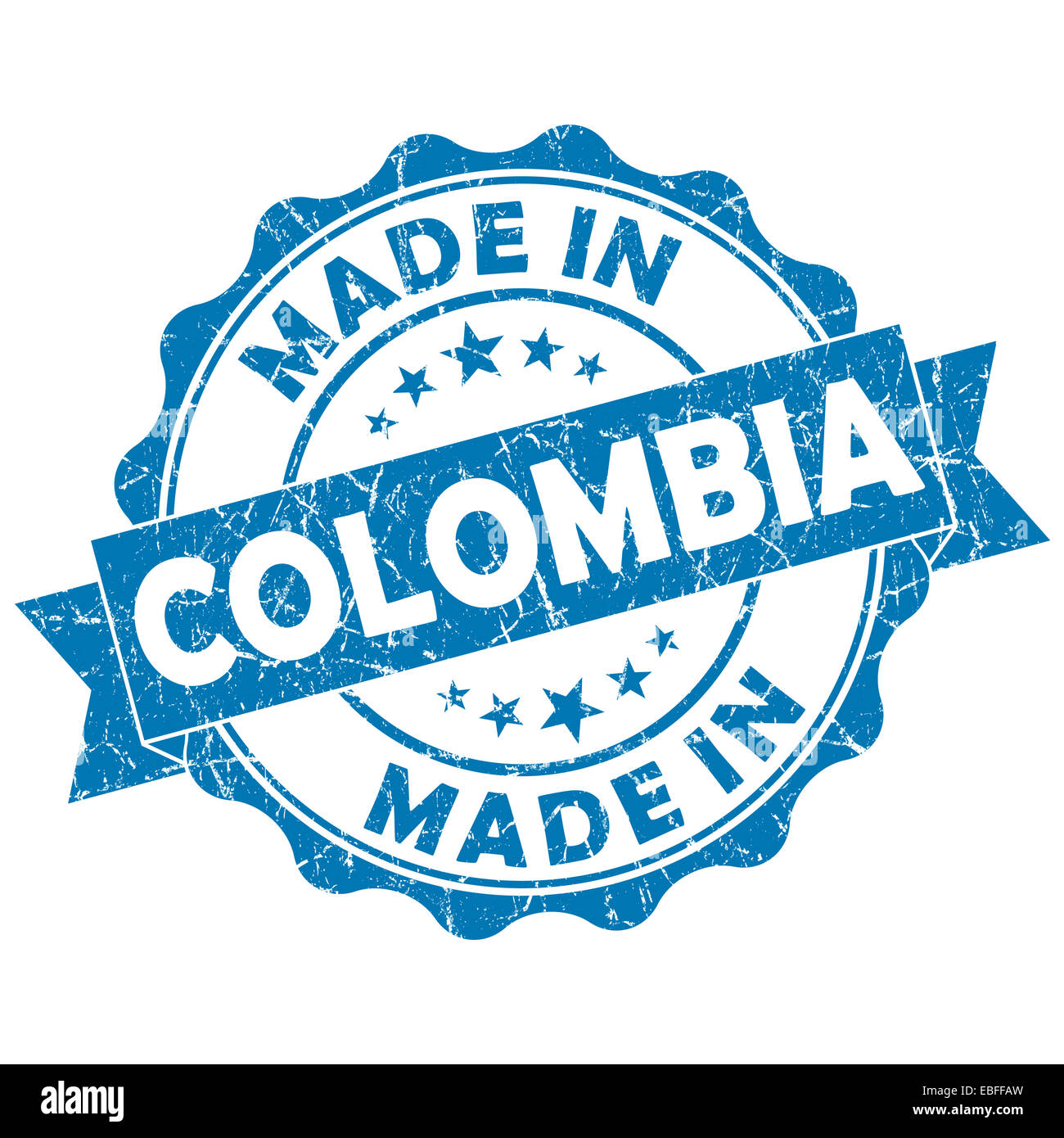 made in colombia grunge seal Stock Photo - Alamy