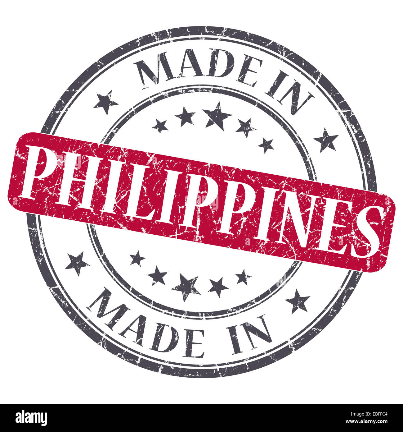 made in PHILIPPINES red grunge stamp isolated on white background Stock ...