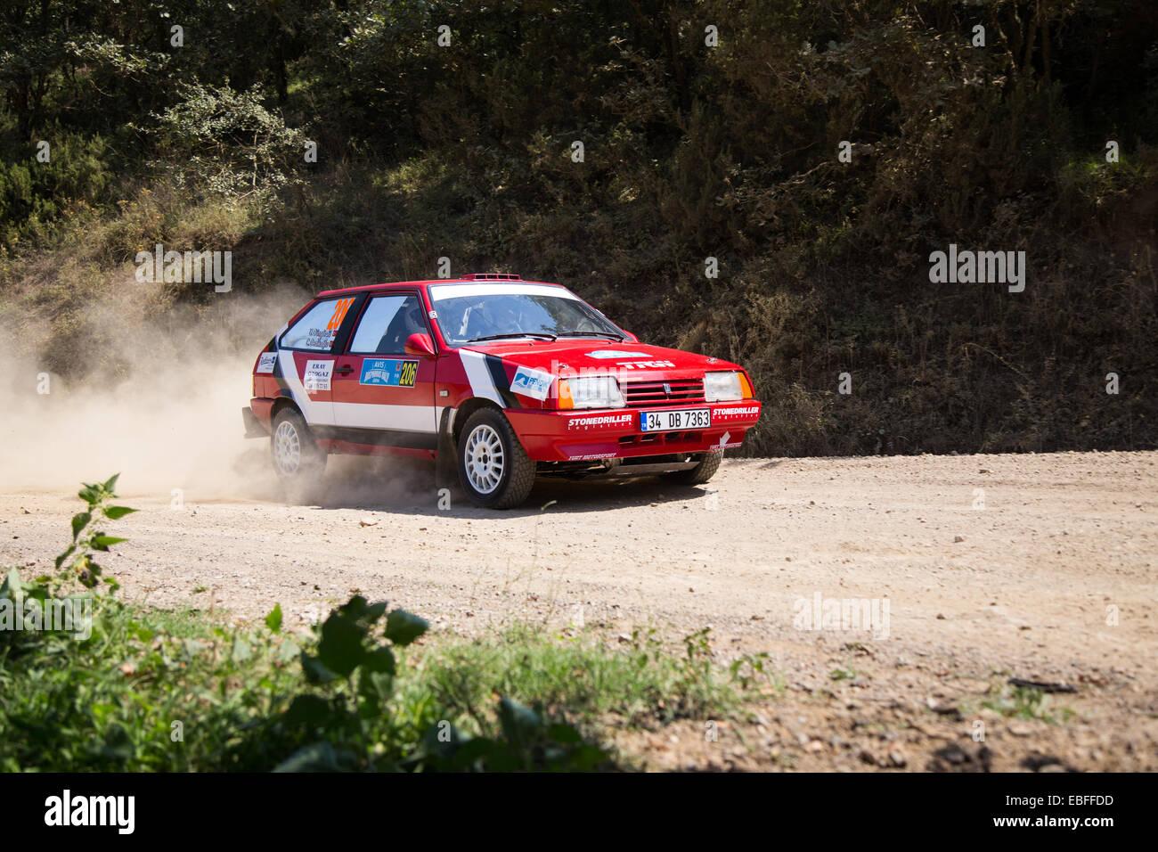 Umut Gungordu drives Lada Samara car Avis Bosphorus Rally Deniz Stage ...