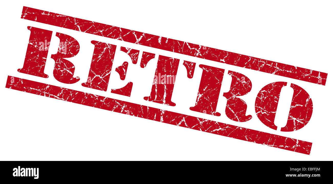 retro red grunge stamp isolated on white Stock Photo - Alamy