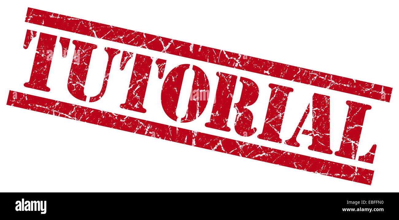 tutorial red square grunge textured isolated stamp Stock Photo - Alamy