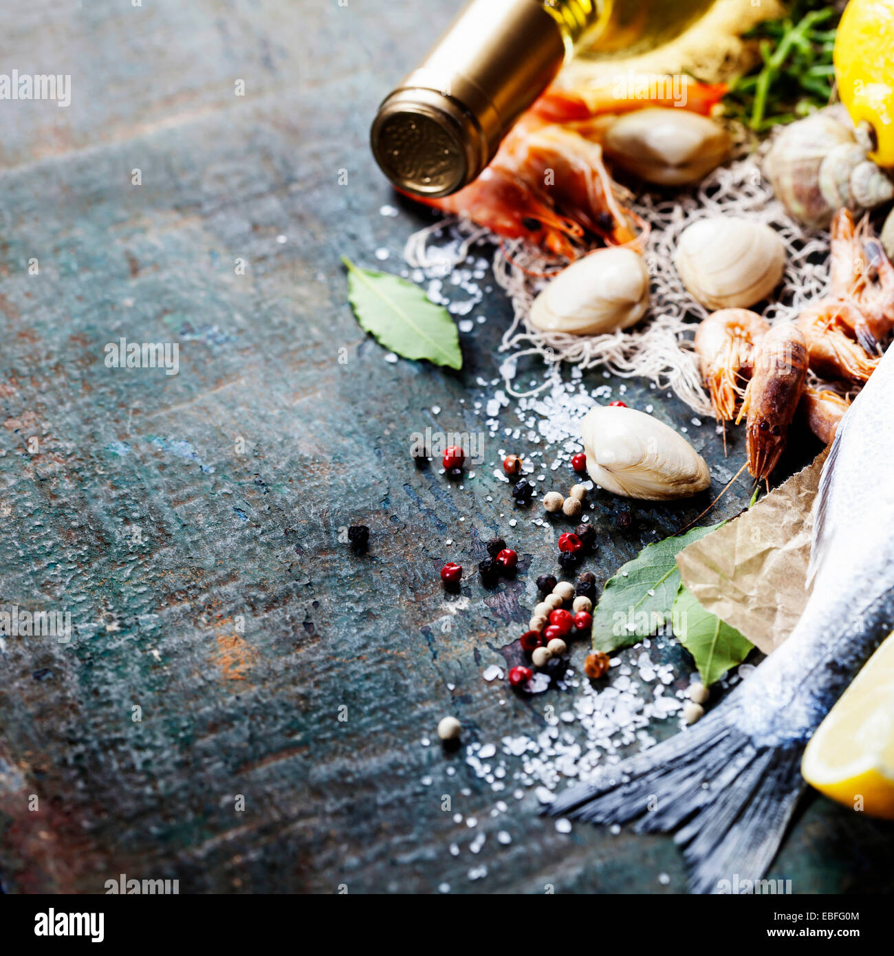 Seafood background hi-res stock photography and images - Alamy