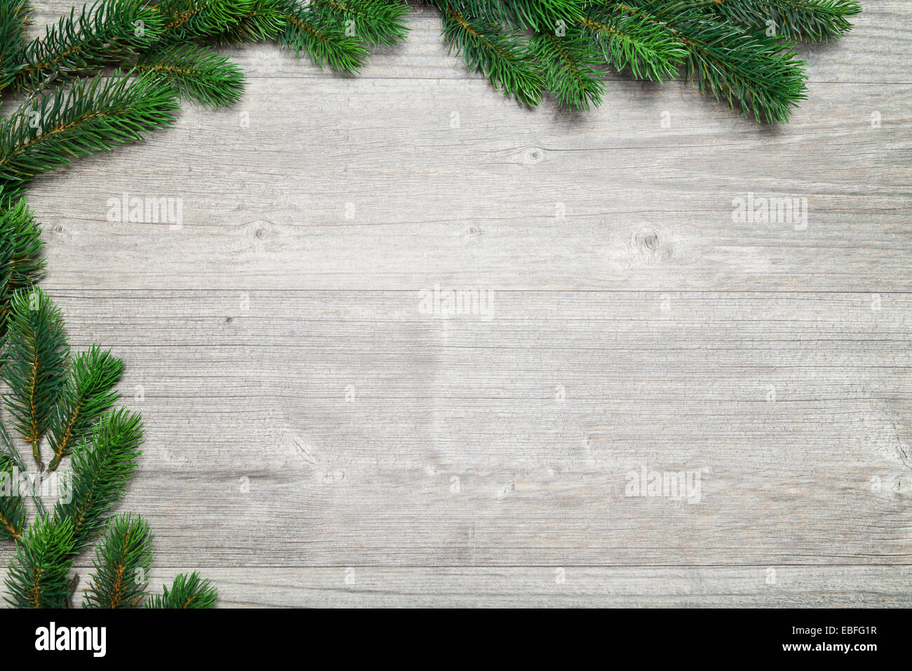 grey wood background and fir tree (christmas Stock Photo - Alamy