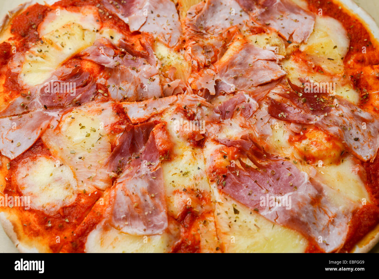 Ham and cheese pizza italian meal hi-res stock photography and images ...