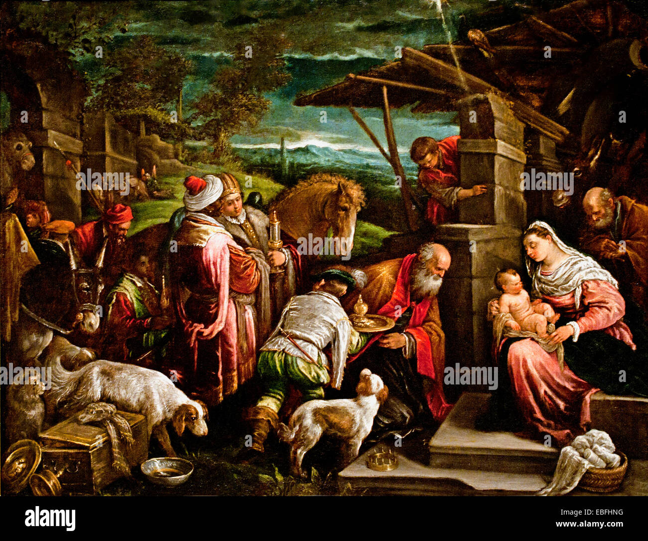 Adoration of the Magi 1575 Jacopo da Ponte known as 'Jacopo Bassano ...