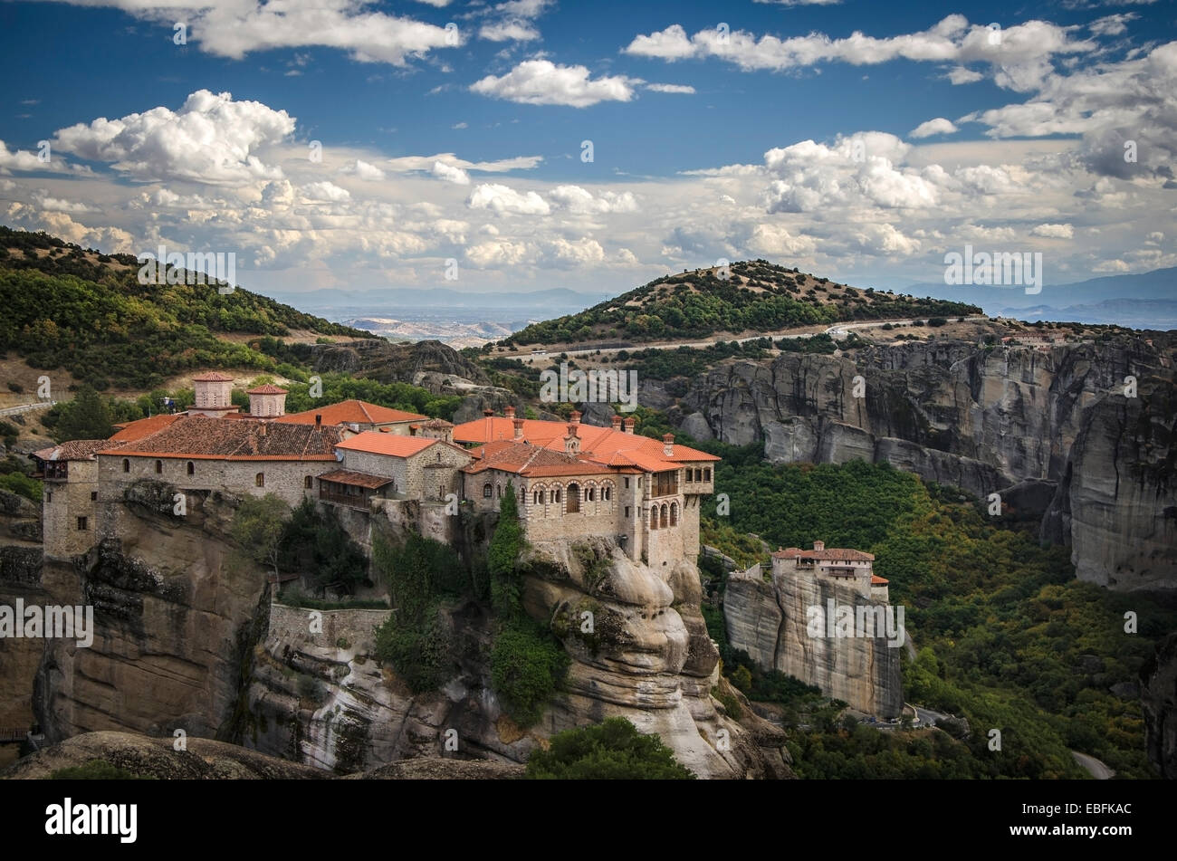The Meteora complex in Greece UNESCO World Heritage Stock Photo - Alamy