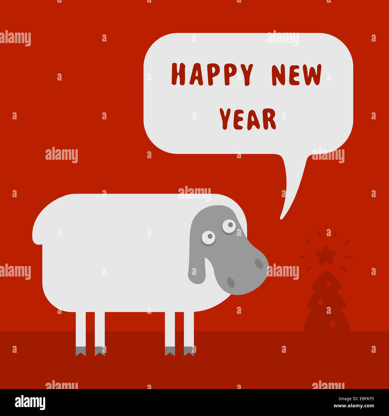 New Year and sheep Stock Photo - Alamy