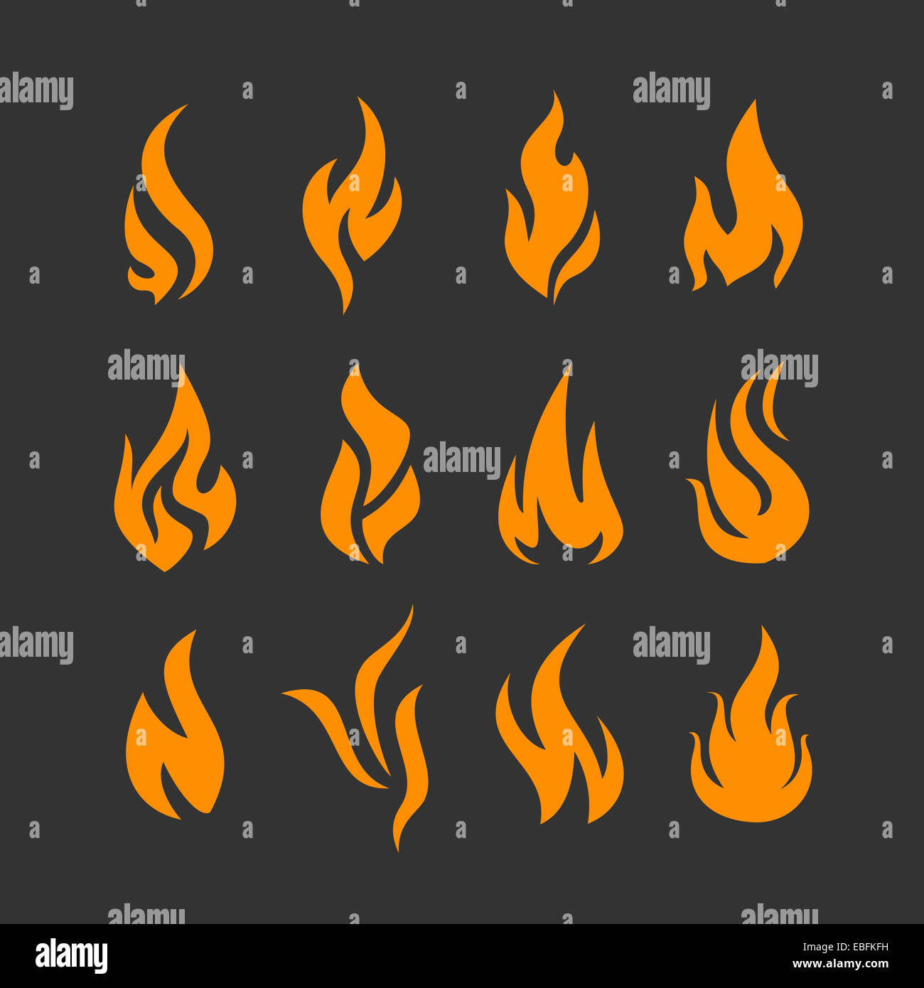 Set of symbols flame Stock Photo - Alamy