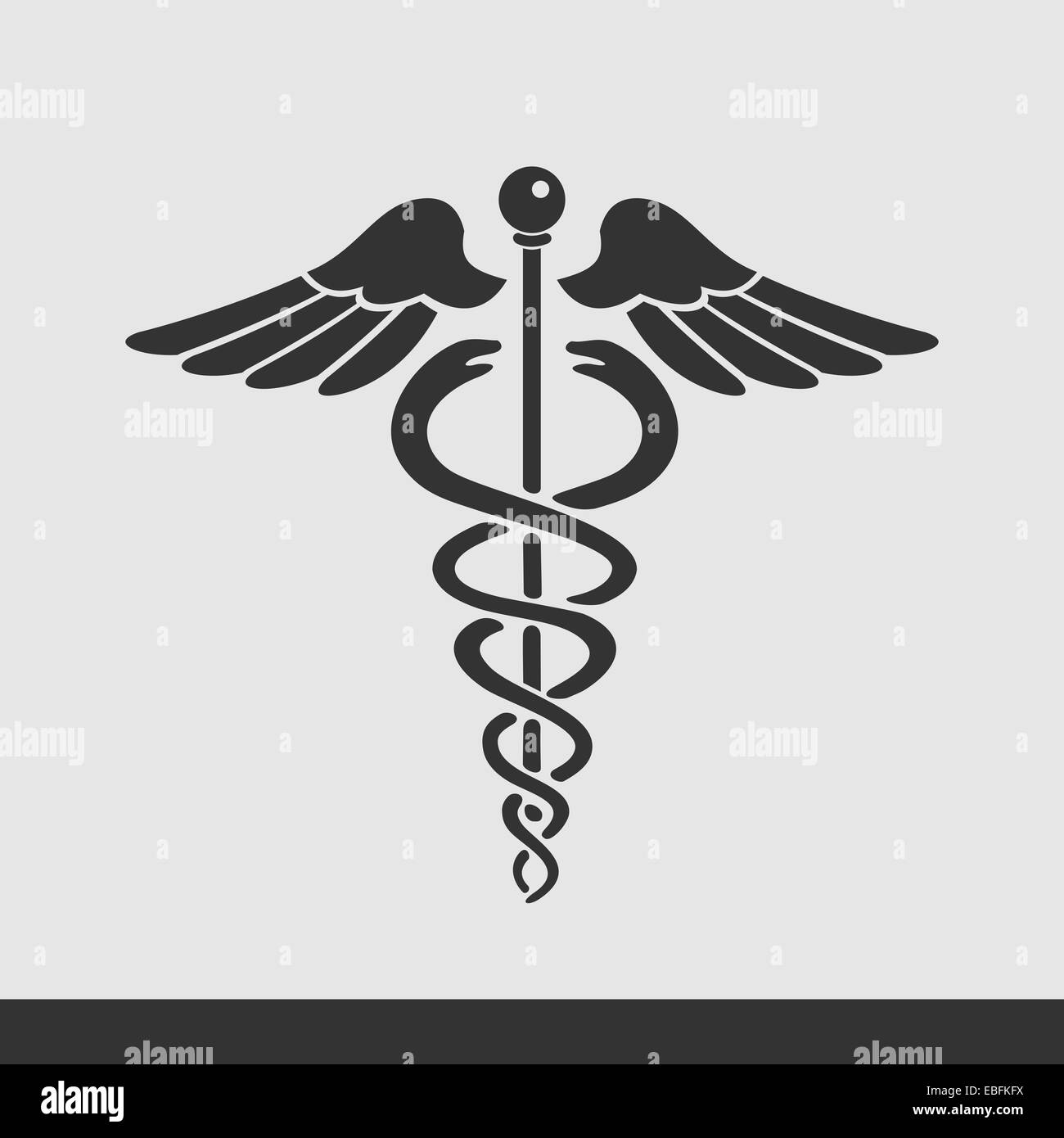 Caduceus symbol Black and White Stock Photos & Images - Alamy