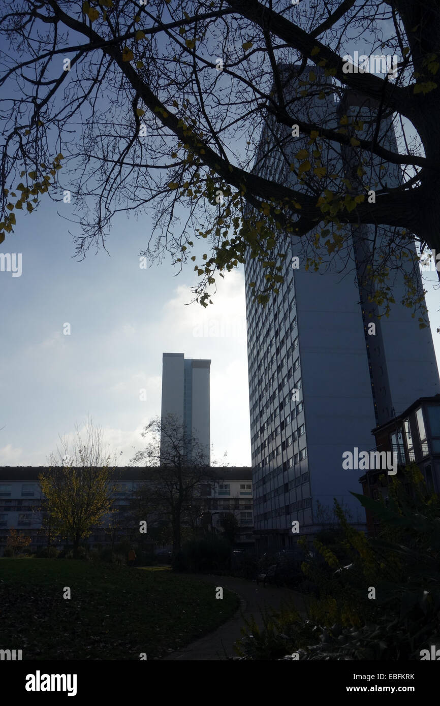 One of the towerblocks around North Norland park London W11 with its ...