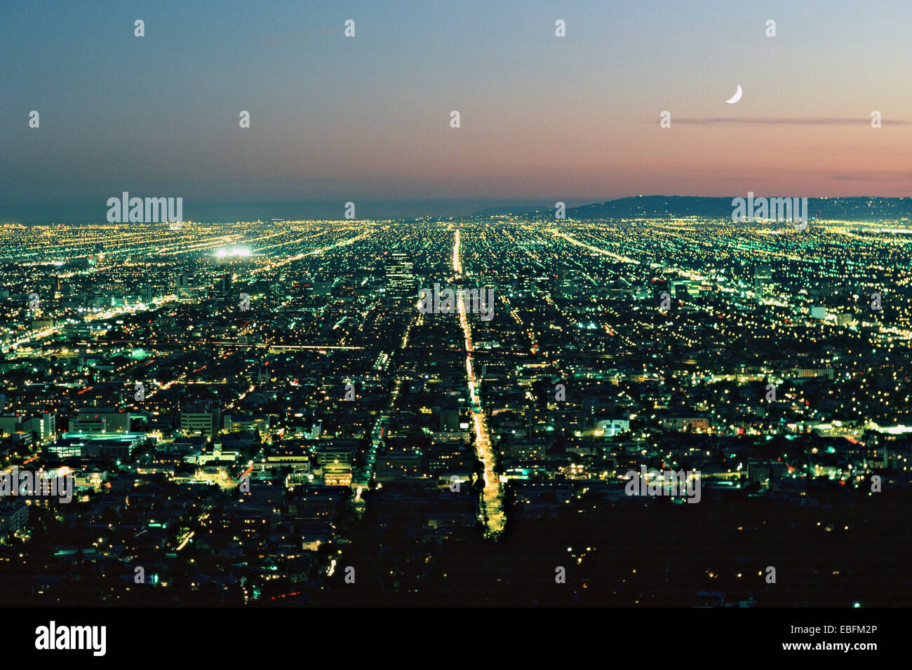 City View from Griffith park at Night, Los Angeles, California, USA ...