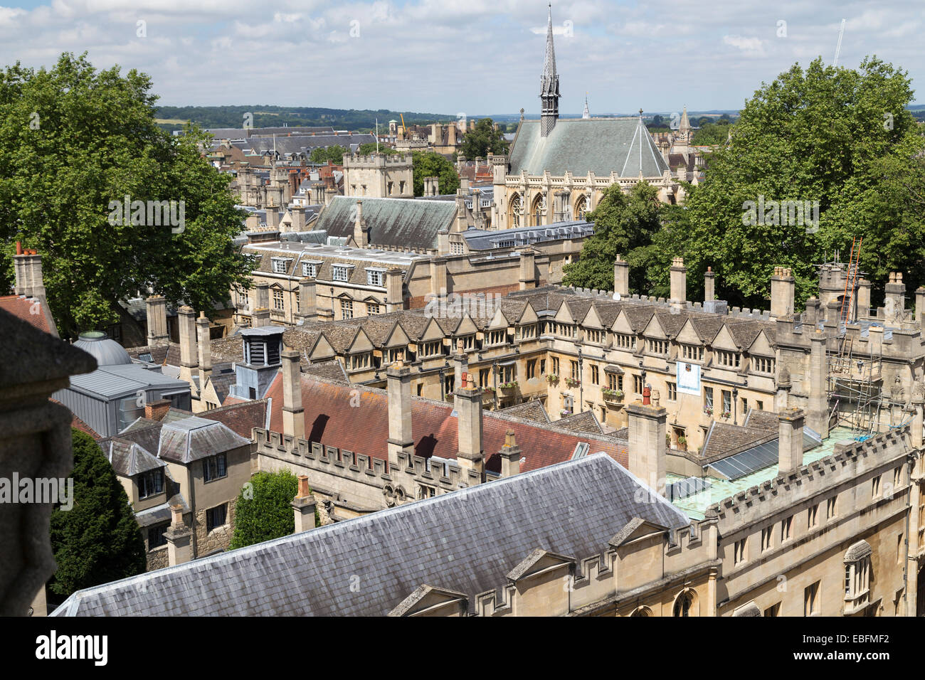 View from university church of st mary the virgin oxford hi-res stock ...