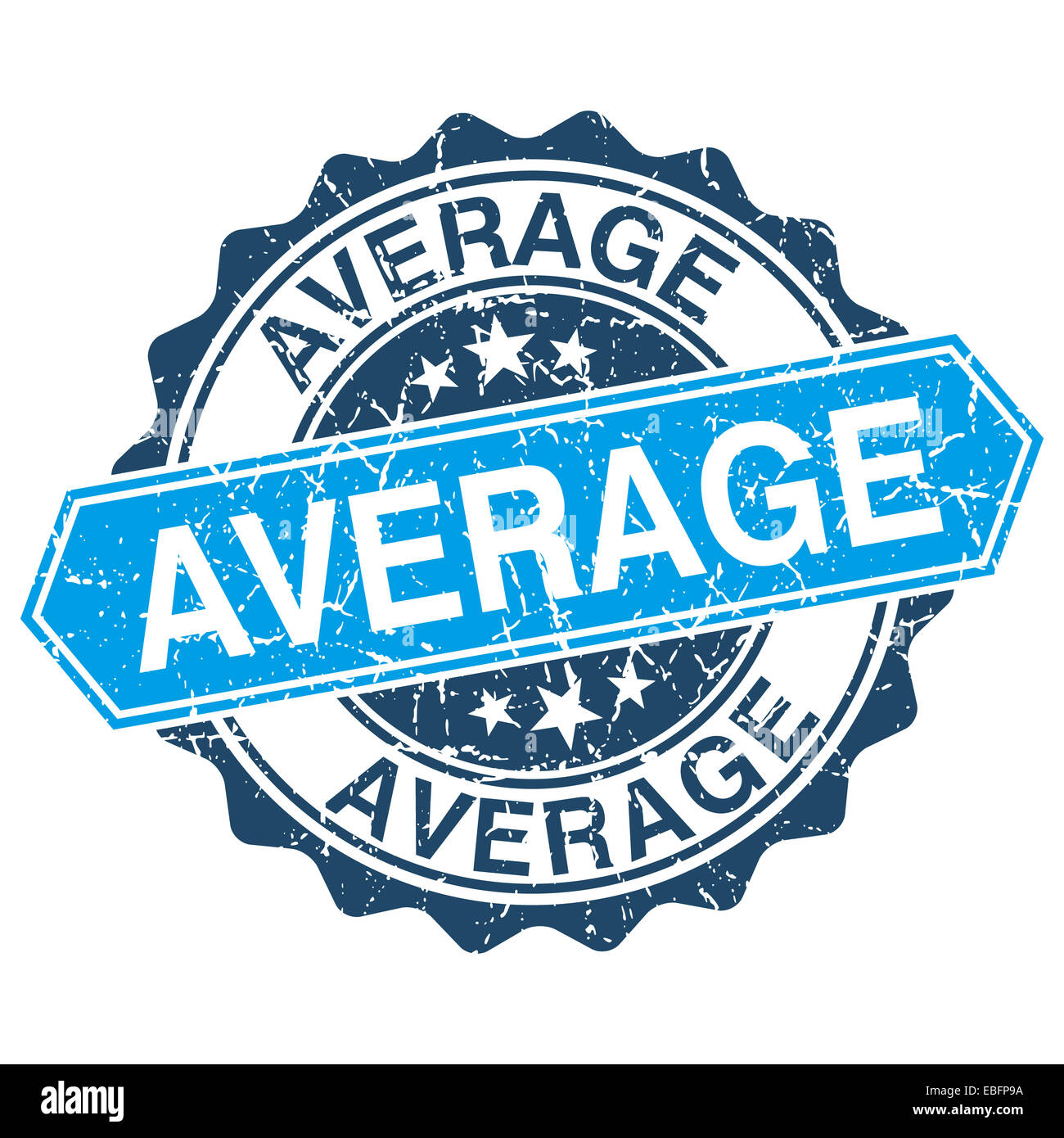 Average grungy stamp isolated on white background Stock Photo - Alamy