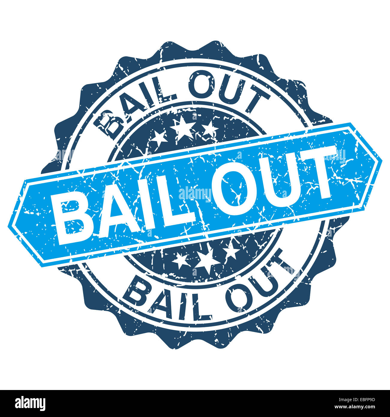 Bail out grungy stamp isolated on white background Stock Photo - Alamy