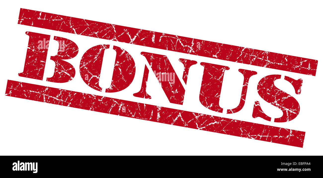 Bonus red square grunge textured stamp isolated on white Stock Photo ...