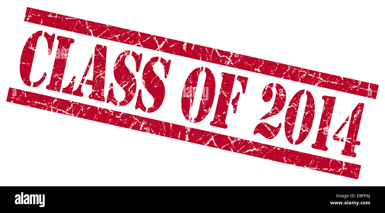 class of 2014 red square grungy isolated rubber stamp Stock Photo - Alamy