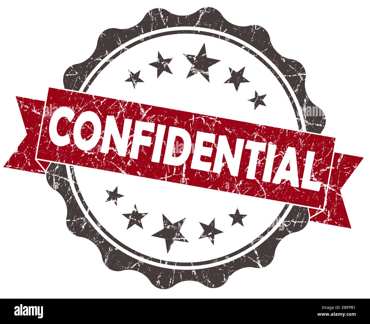 CONFIDENTIAL red grunge vintage seal isolated on white Stock Photo - Alamy
