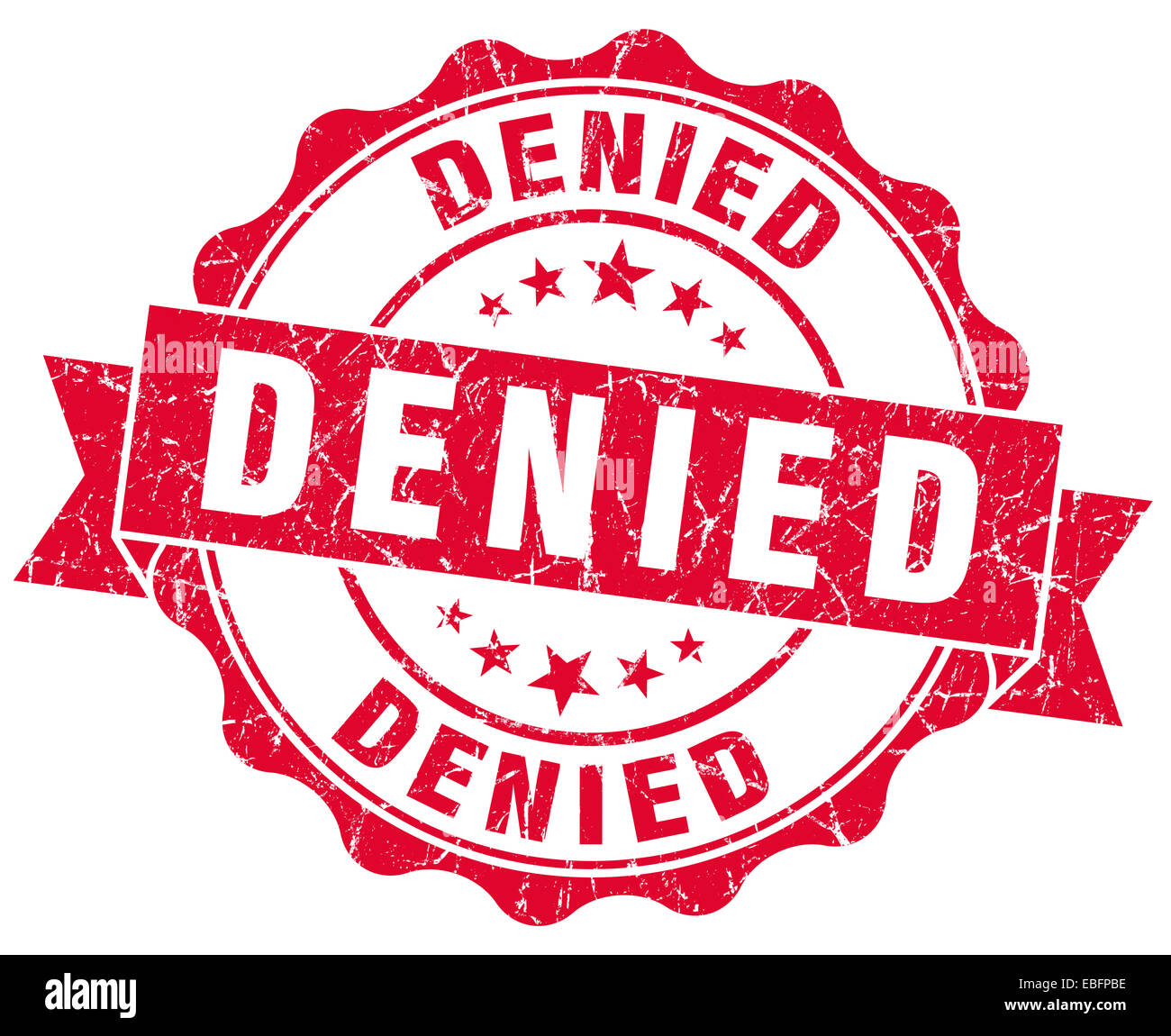 Denied red round stamp Cut Out Stock Images & Pictures - Alamy
