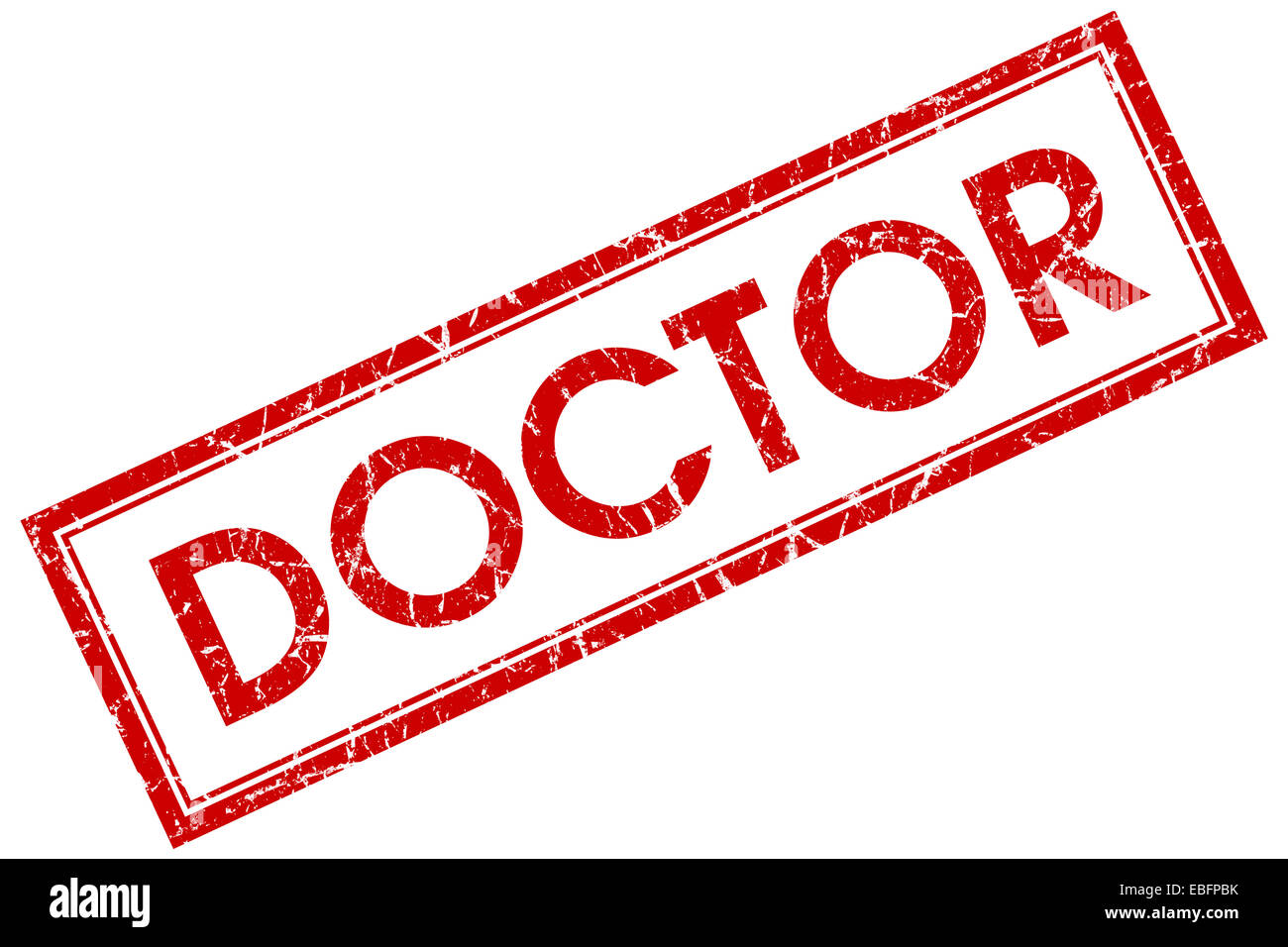 doctor red square stamp isolated on white background Stock Photo - Alamy