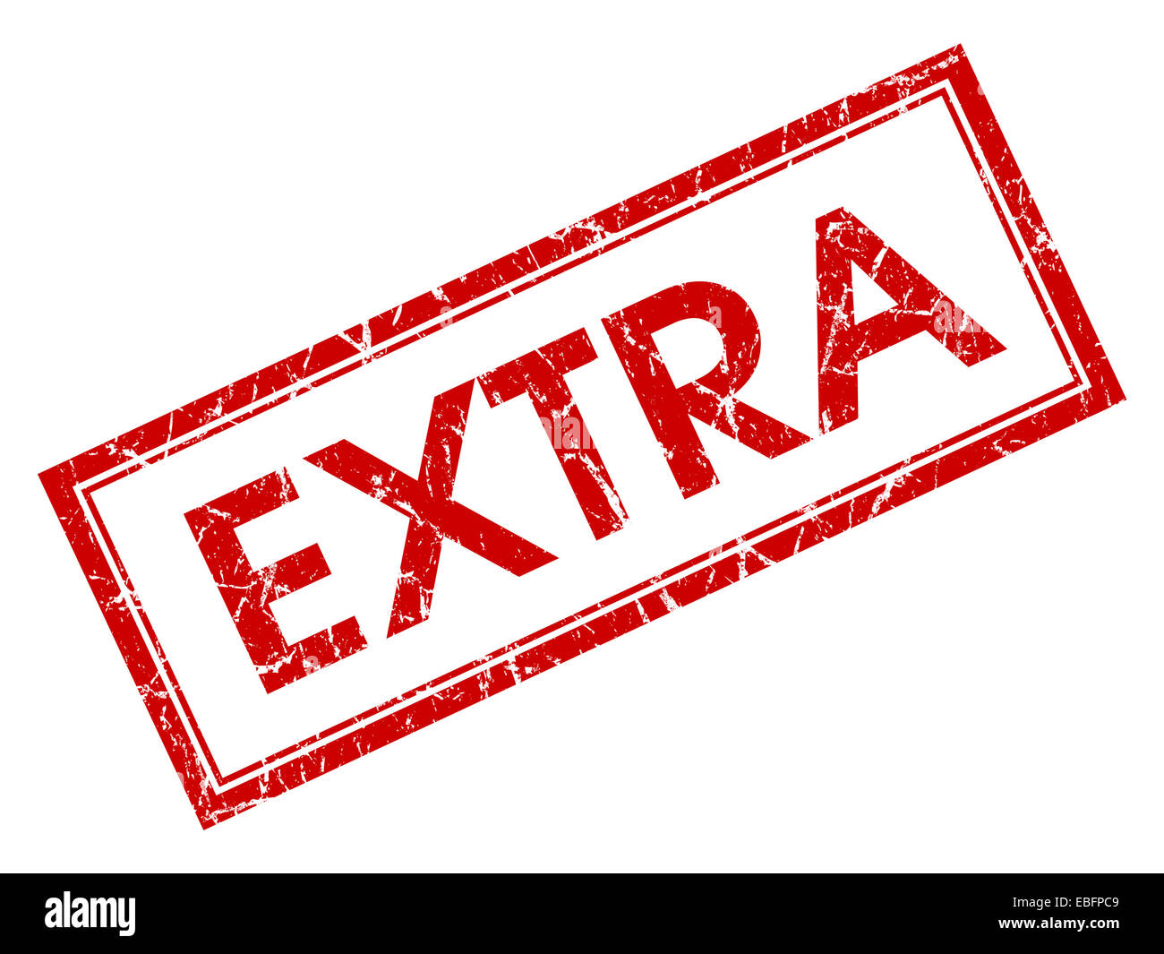 Extra red square grungy stamp isolated on white background Stock Photo ...
