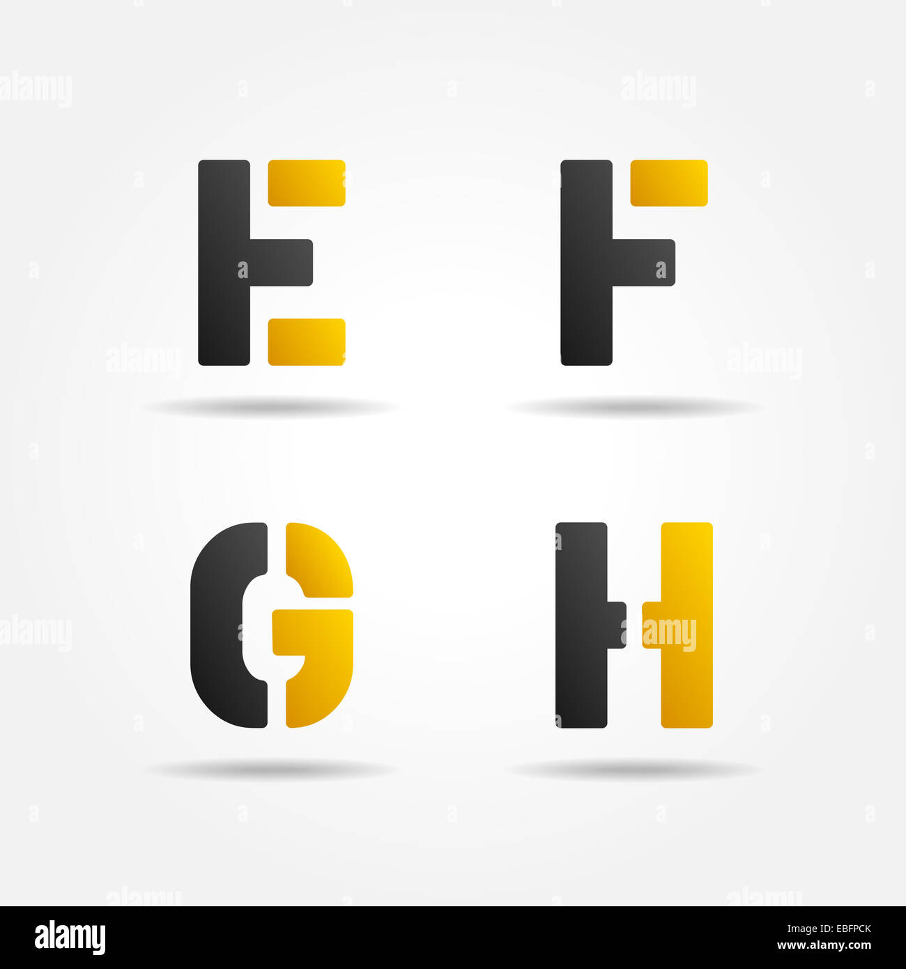 Illustration efgh letters hi-res stock photography and images - Alamy
