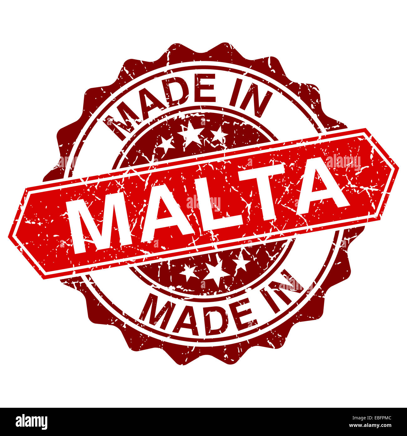made in Malta red stamp isolated on white background Stock Photo - Alamy