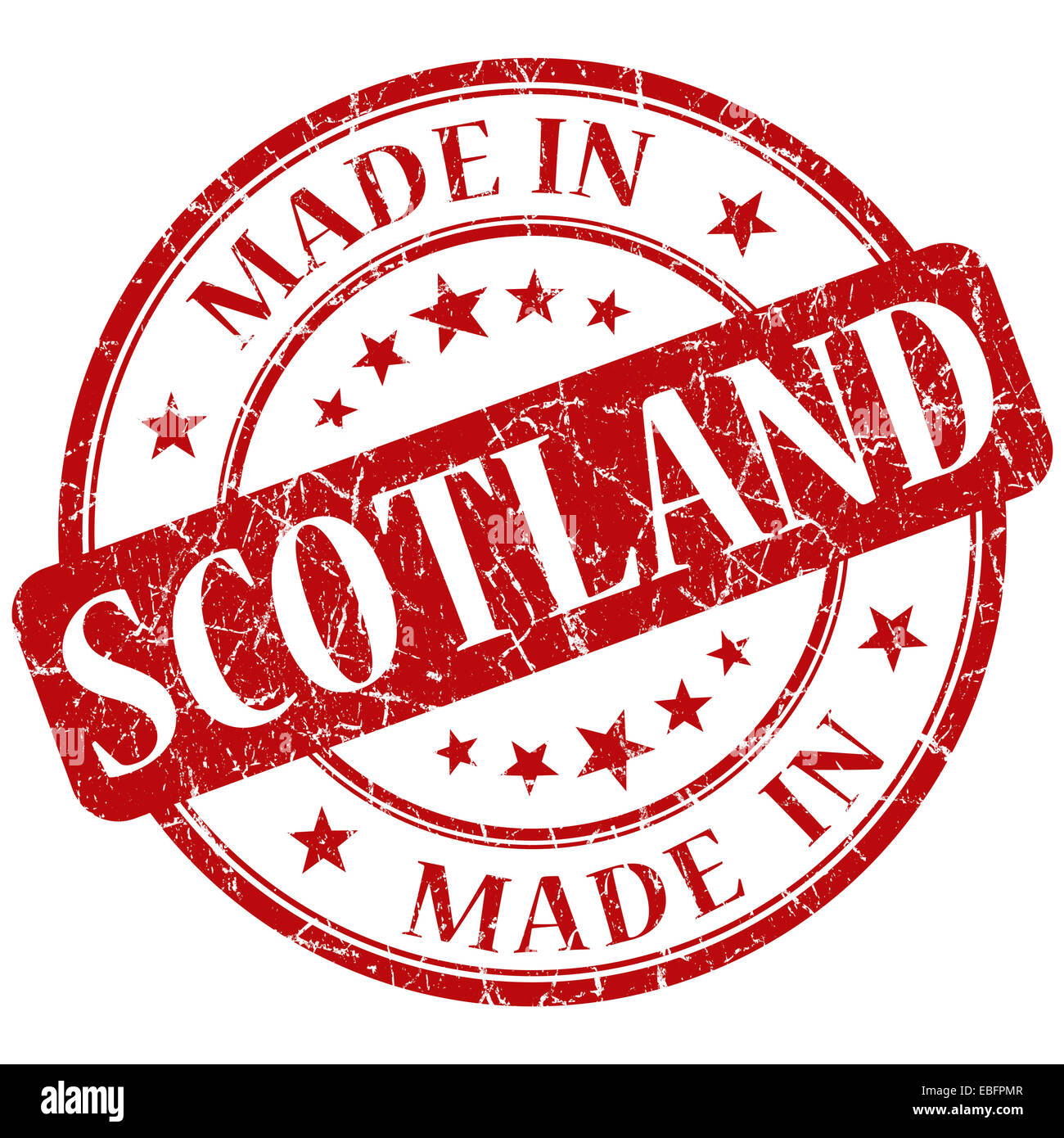 made in scotland stamp Stock Photo - Alamy