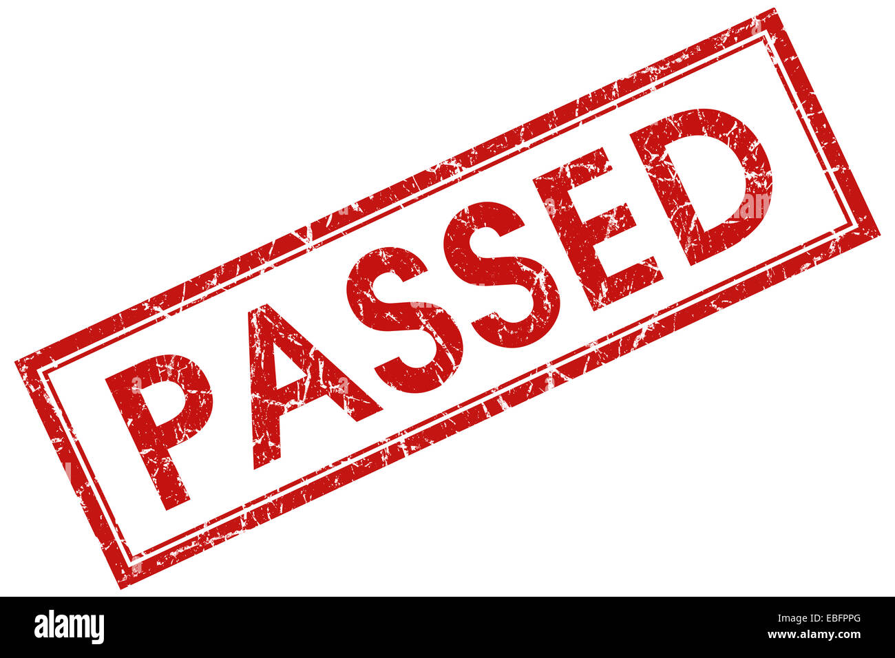 passed red square stamp Stock Photo - Alamy