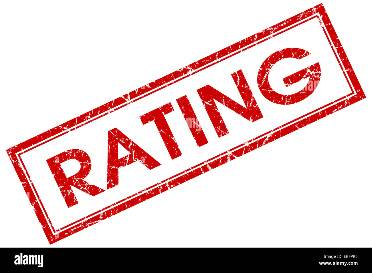Rating red square grungy stamp isolated on white background Stock Photo ...