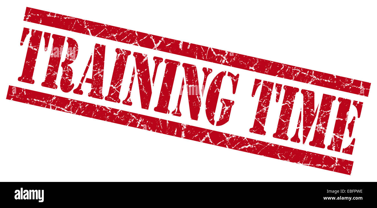 training time red square grunge textured isolated stamp Stock Photo - Alamy