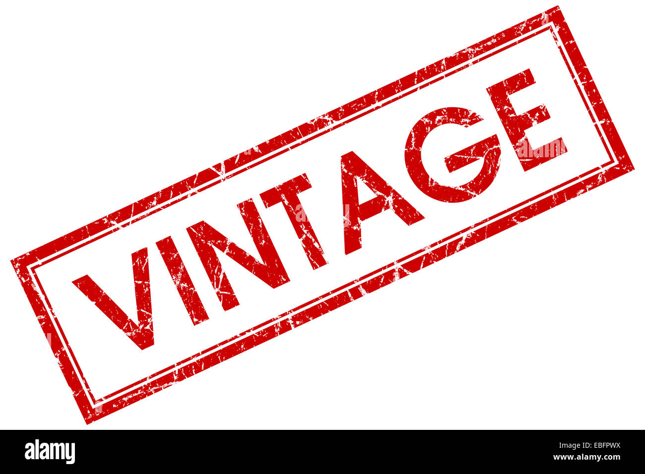 Vintage red square grungy stamp isolated on white background Stock ...