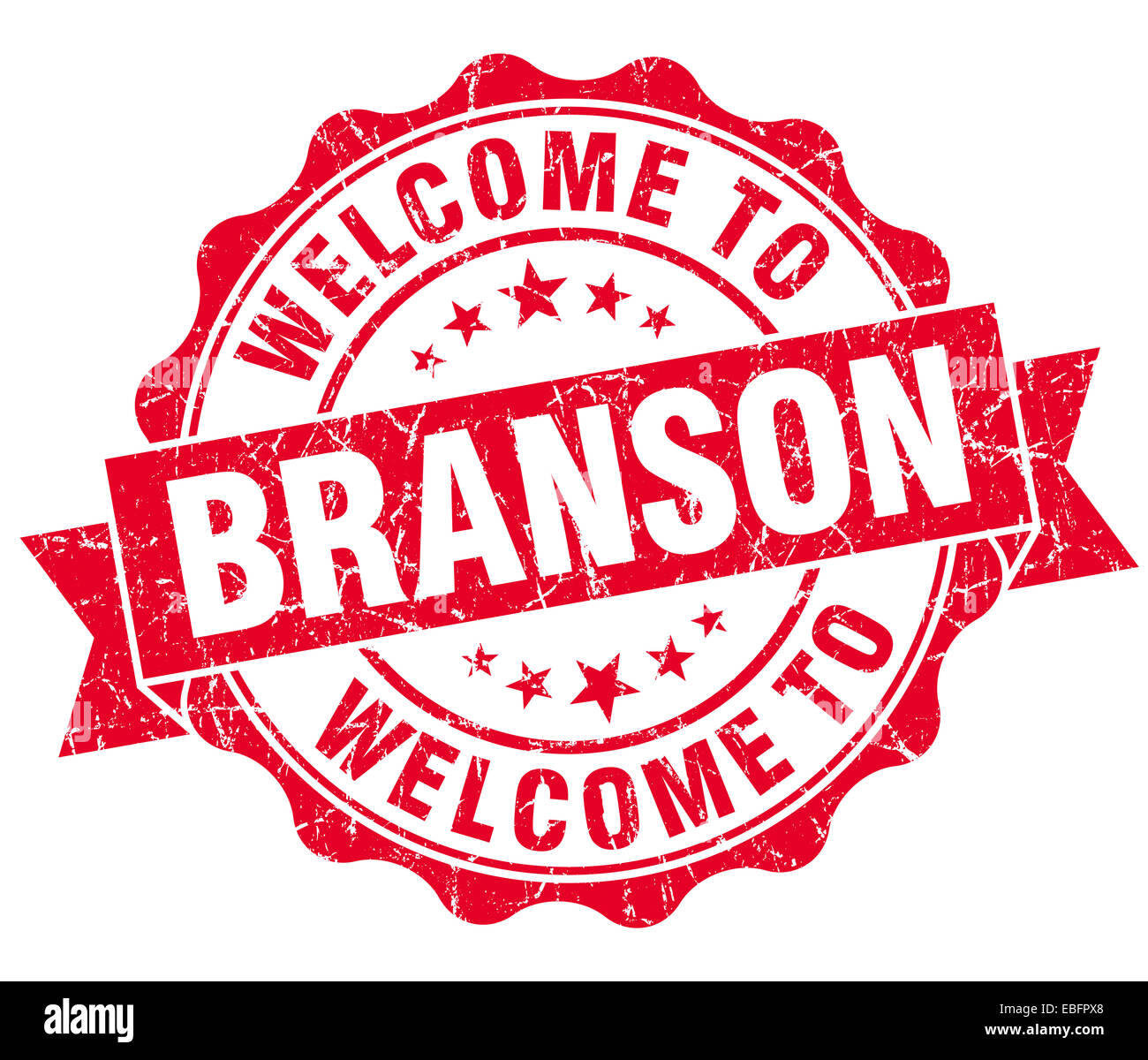 welcome to Branson red vintage isolated seal Stock Photo - Alamy