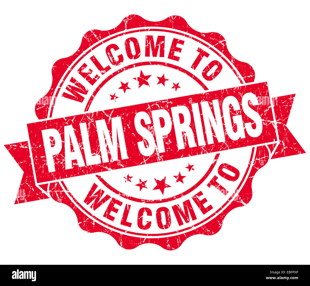 welcome to Palm Springs red vintage isolated seal Stock Photo - Alamy