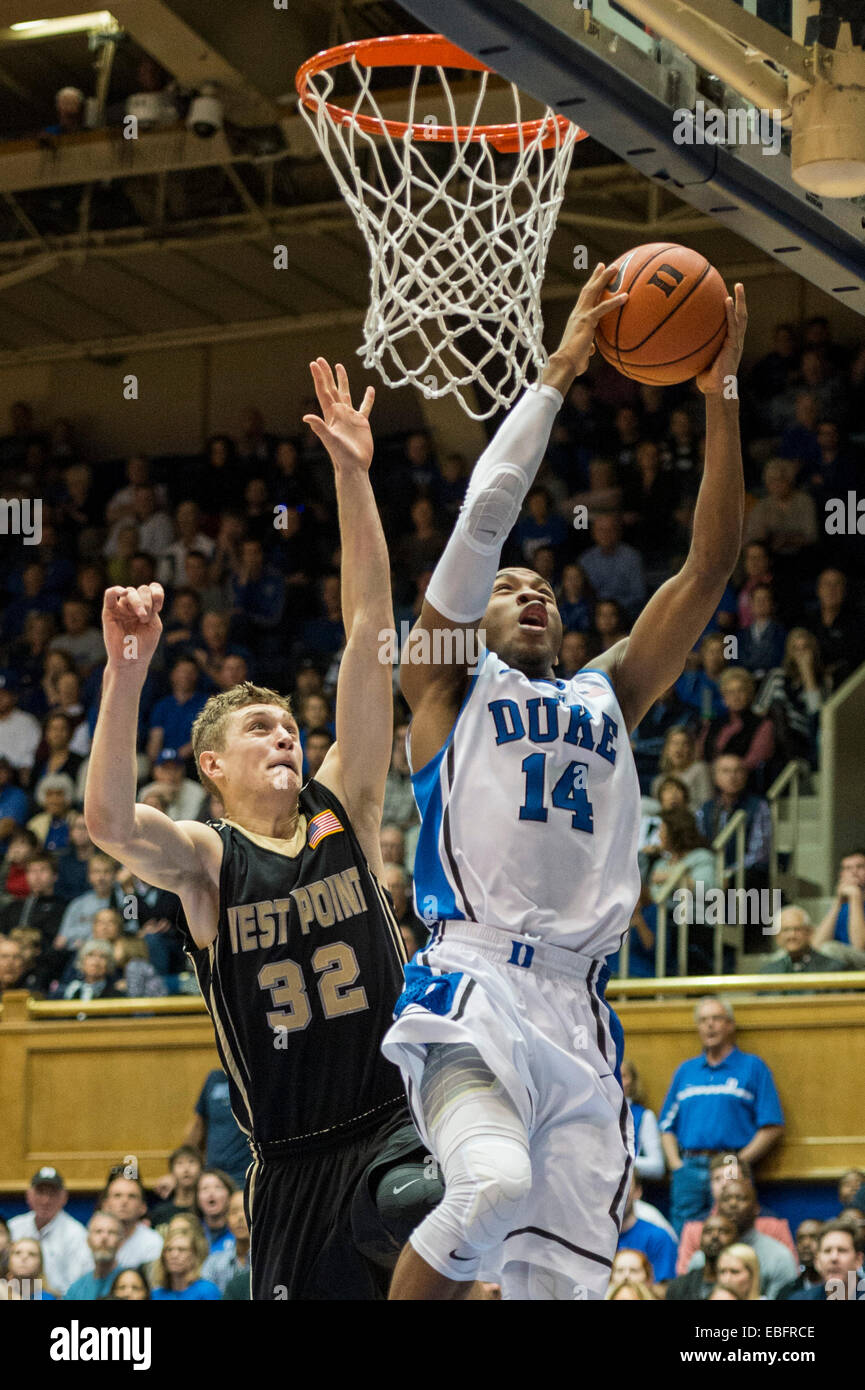 Durham, NC, USA. 30th Nov, 2014. Duke G Rasheed Sulaimon (14) during ...