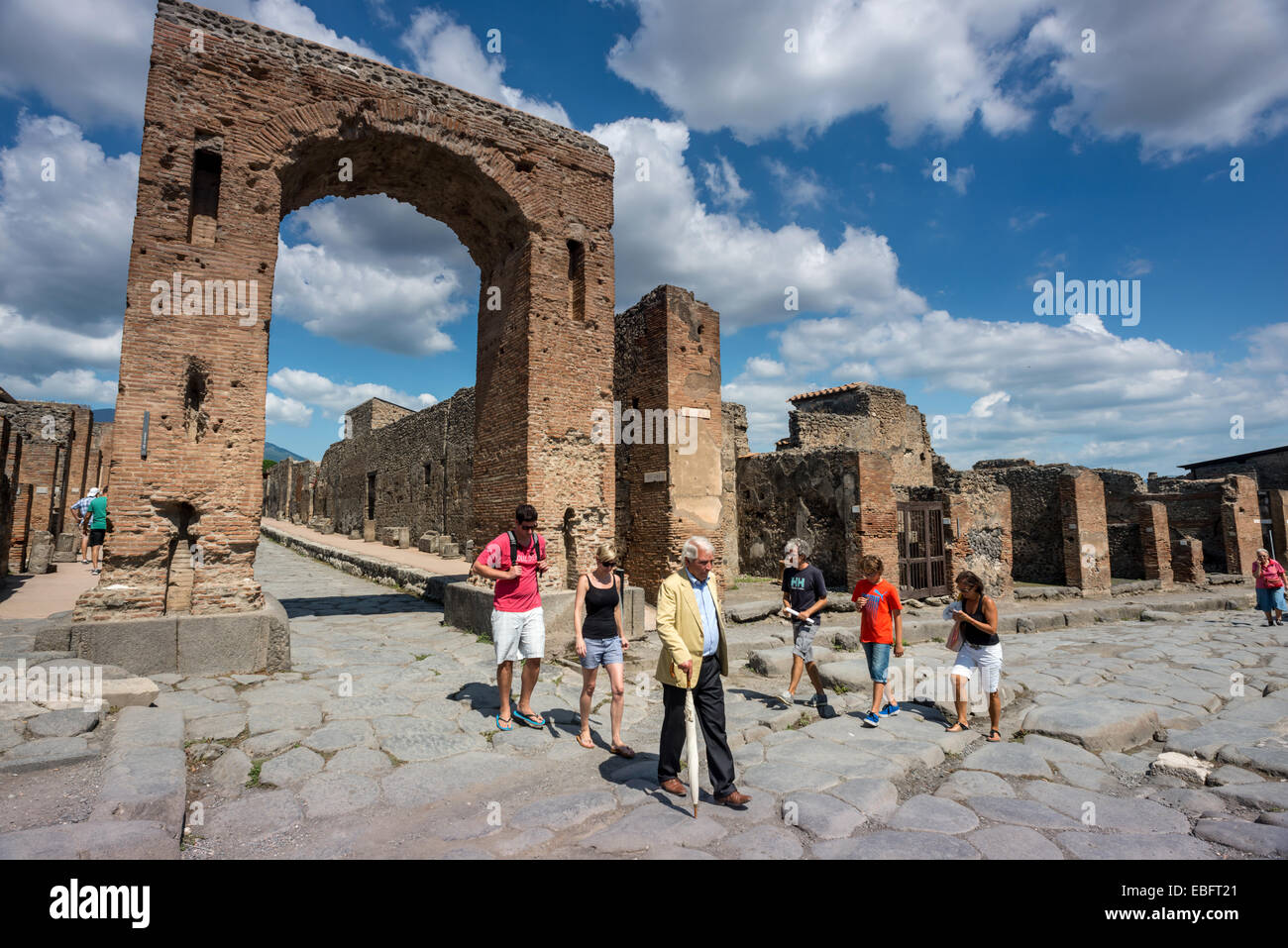 The Arch of Caligula in Pompeii, Italy Stock Photo - Alamy