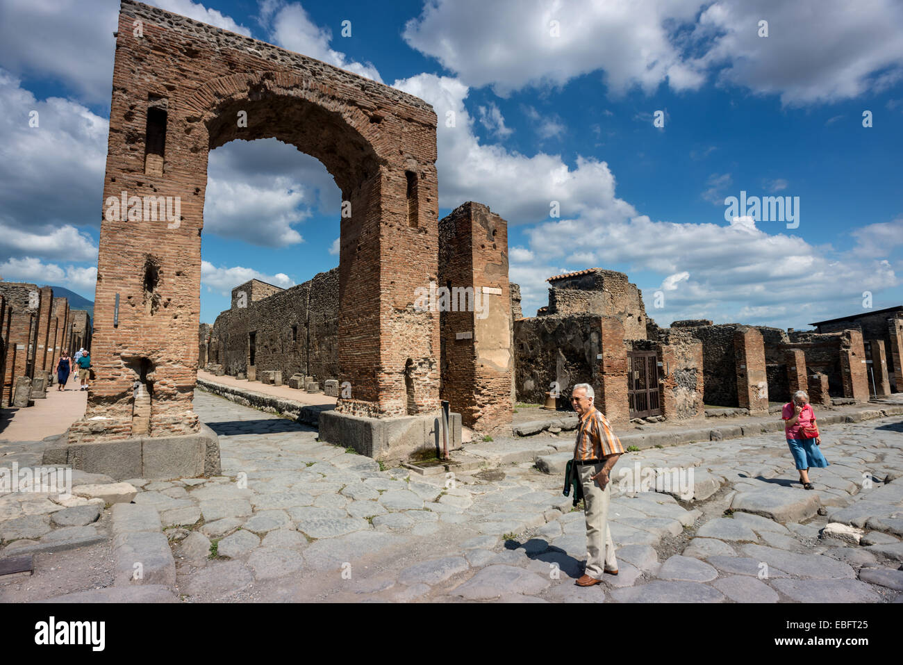 The Arch of Caligula in Pompeii, Italy Stock Photo - Alamy