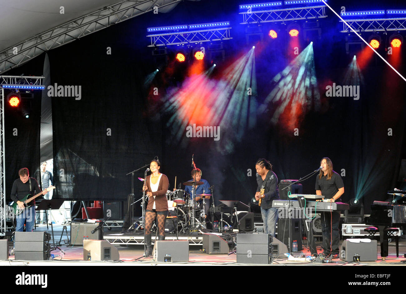 Michael Ruff on keyboards performing during the annual jazz festival in ...