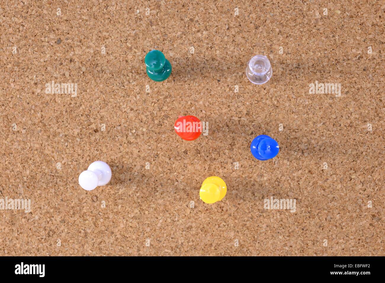 A close up shot of a notice board pins Stock Photo - Alamy