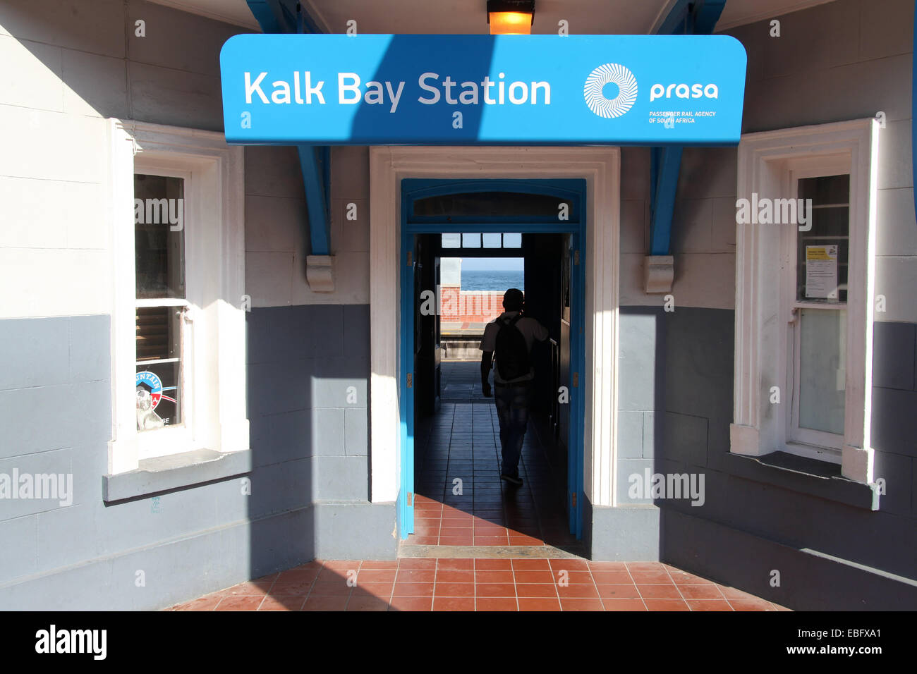 Kalk Bay Train Station on the False Bay Coast of South Africa Stock ...