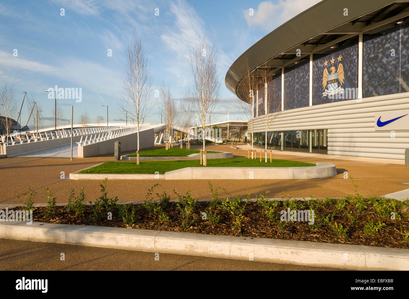 Outside the Manchester City football club Etihad Campus Training ...