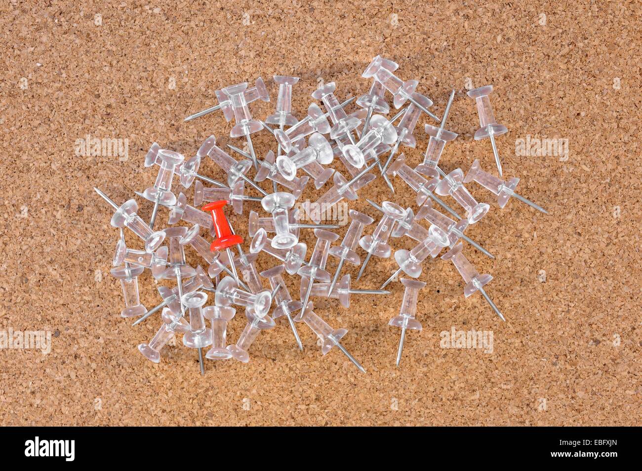 A close up shot of a notice board pins Stock Photo - Alamy
