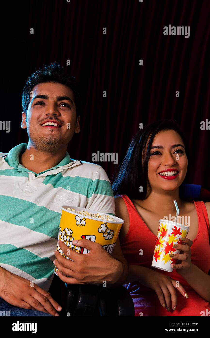 Young couples movie theater hi-res stock photography and images - Alamy