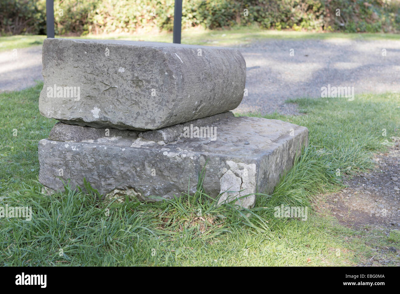 An old stone horse mounting Block at Heceta head in Oregon USA Stock ...