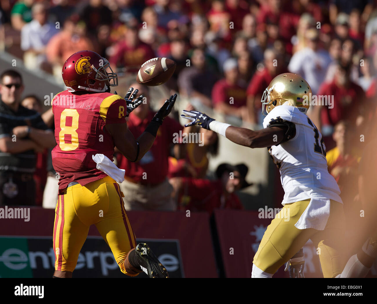Los Angeles, CA, USA. 29th Nov, 2014. USC wide receiver (8) George ...